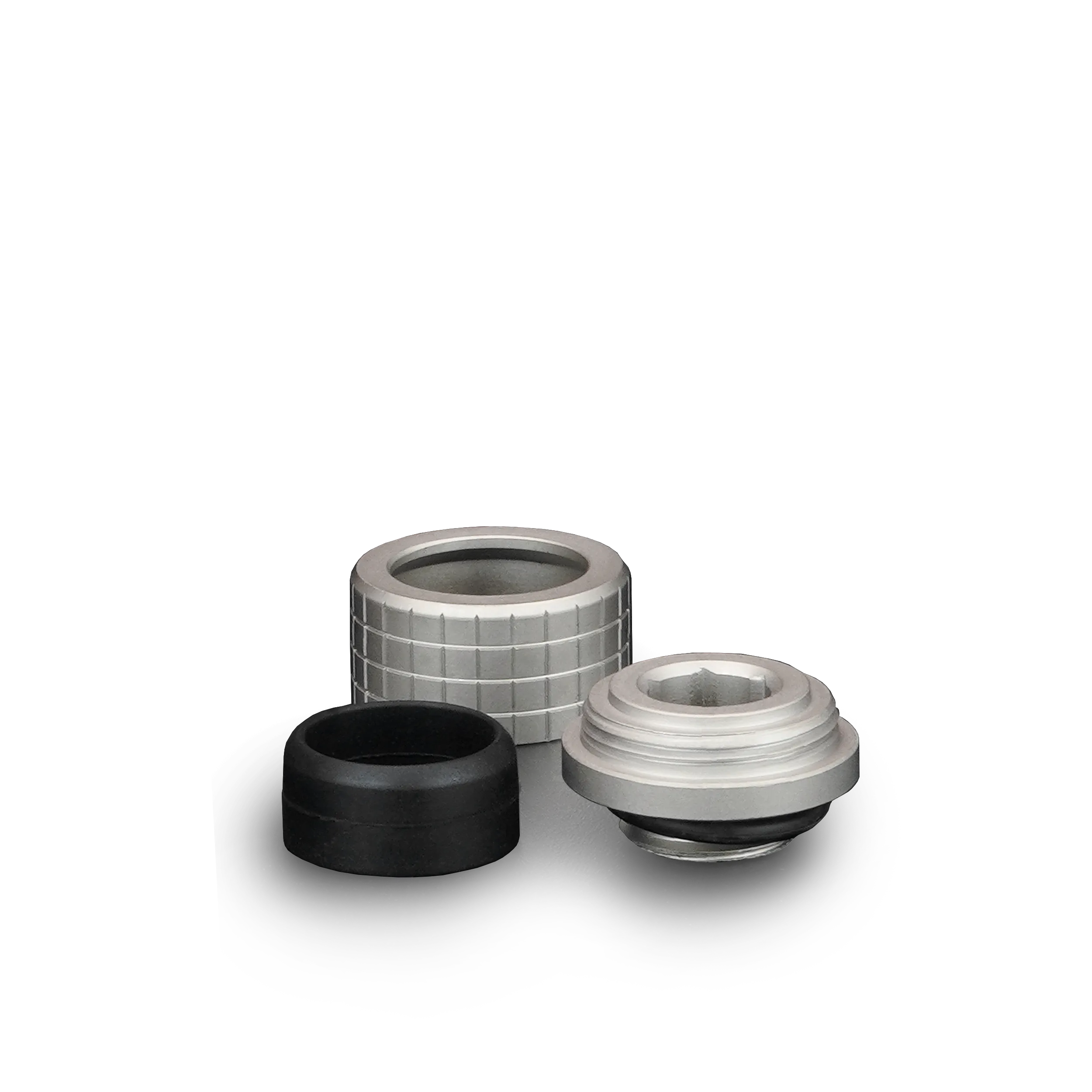 Thermal Grizzly DeltaMate Fitting - HT14 Matt Nickel for Hard-Tubes